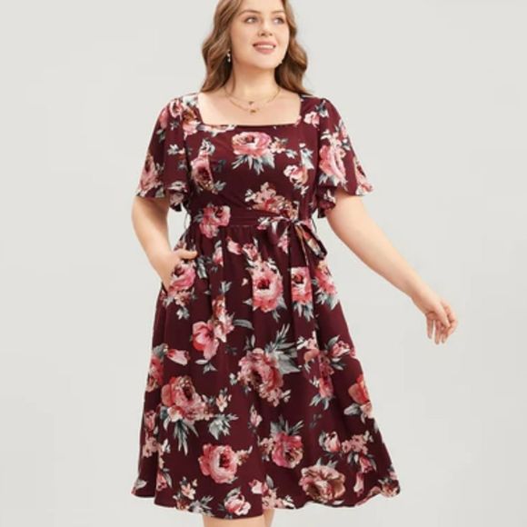 BloomChic | Dresses | Nwt Bloomchic Red Floral Dress2l | Poshmark